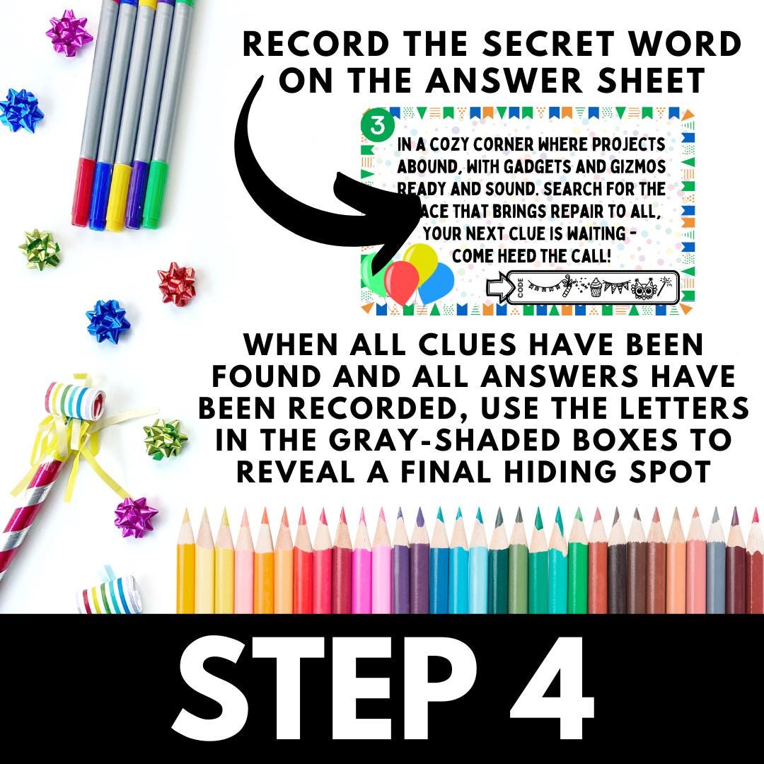 Boys Birthday Scavenger Hunt for Teens and Tweens, Indoor Printable Ga