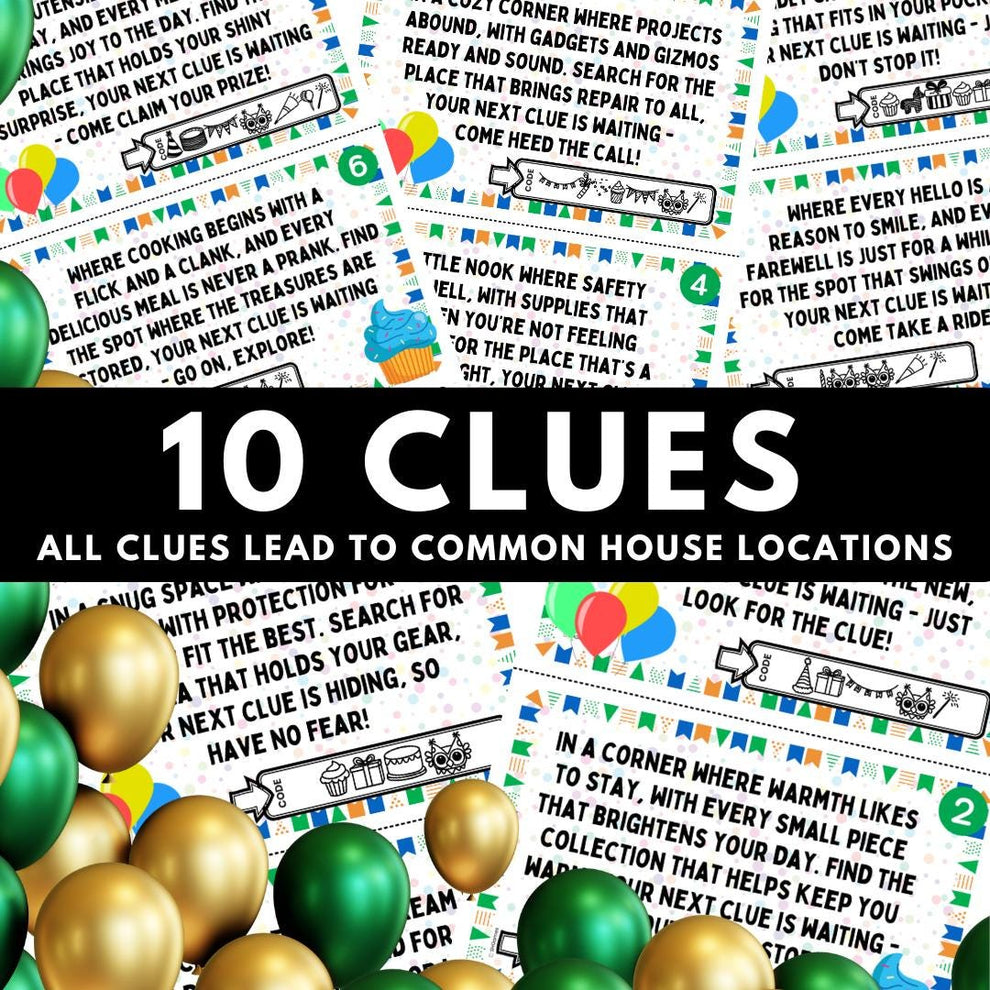 Boys Birthday Scavenger Hunt for Teens and Tweens, Indoor Printable Ga