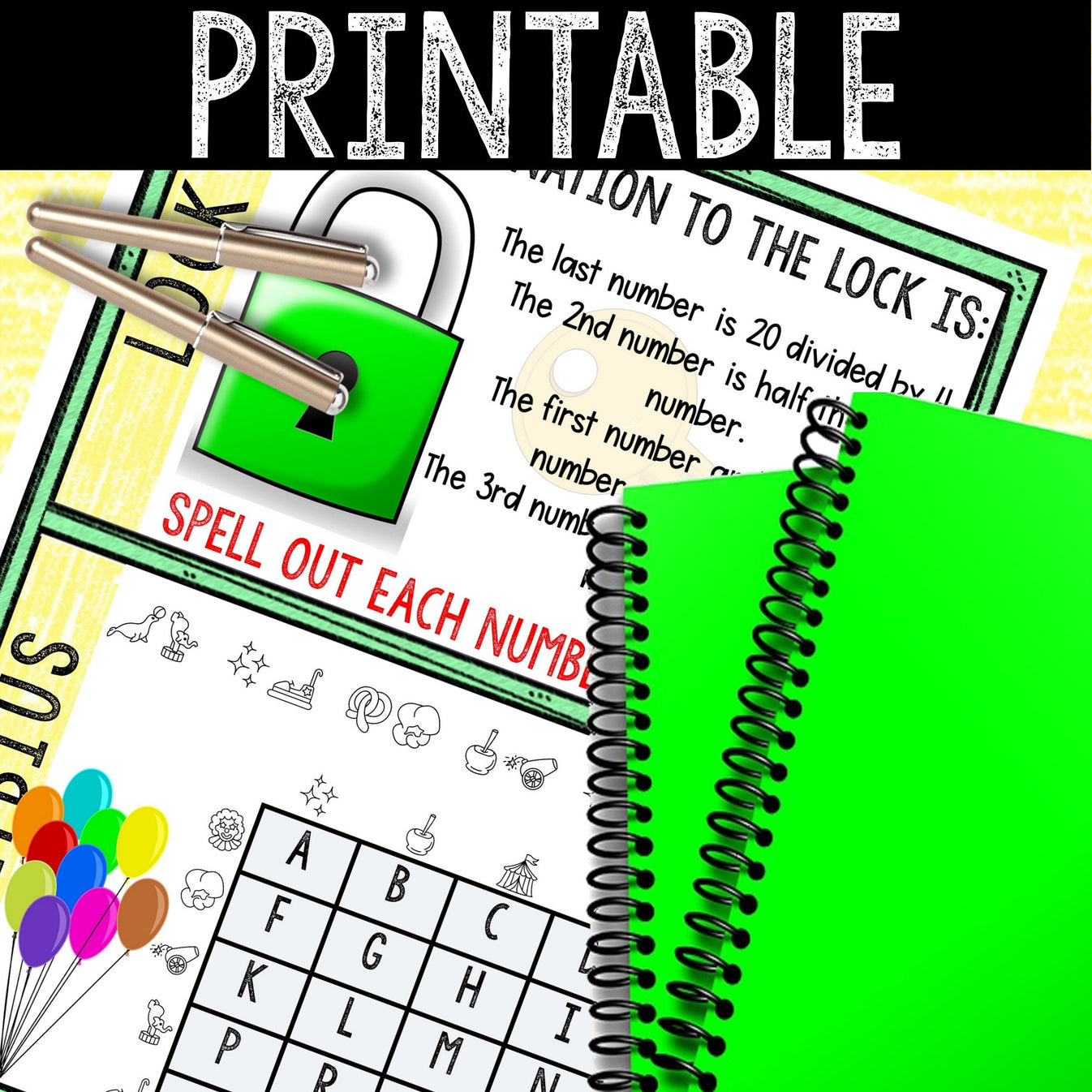 Escape Room for Kids - Printable Party Game – Circus Act