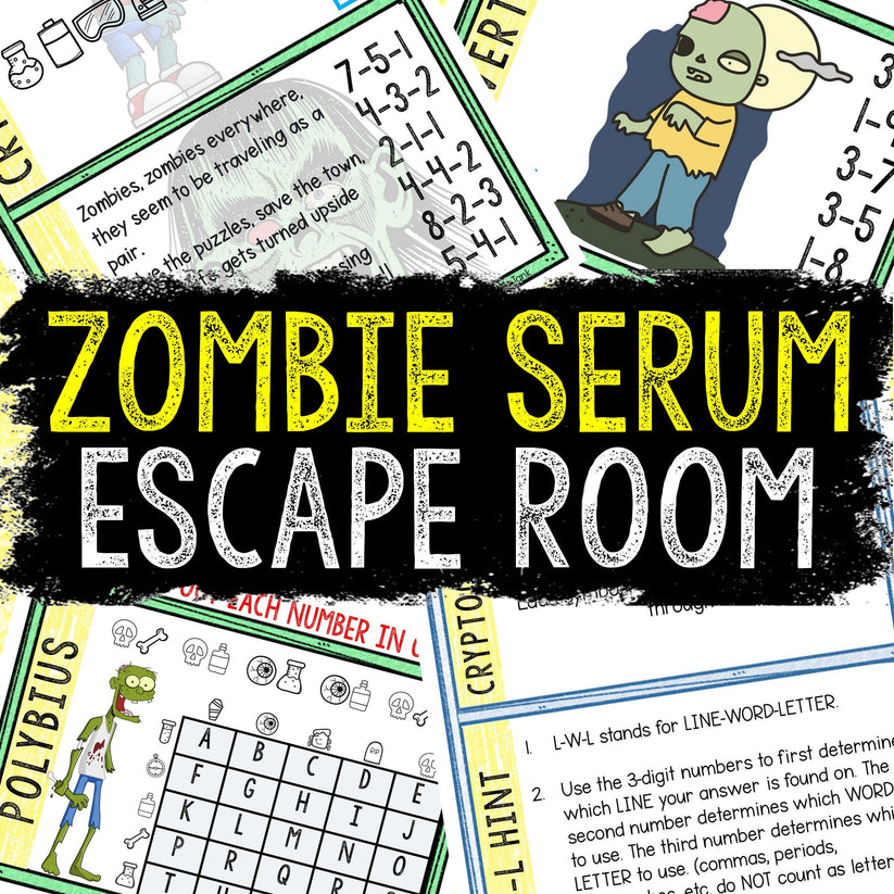 Escape Room for Kids - Printable Party Game – Zombies