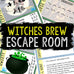 Halloween Escape Room Kids - Printable Party Game – Witches