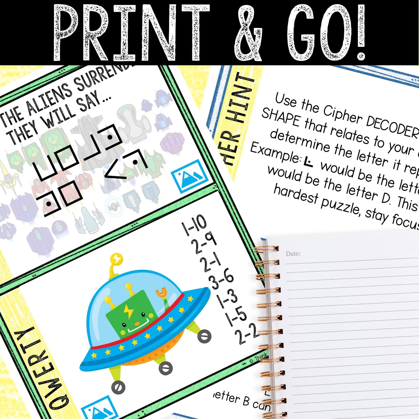 Escape Room for Kids - DIY Printable Game – Alien Abduction
