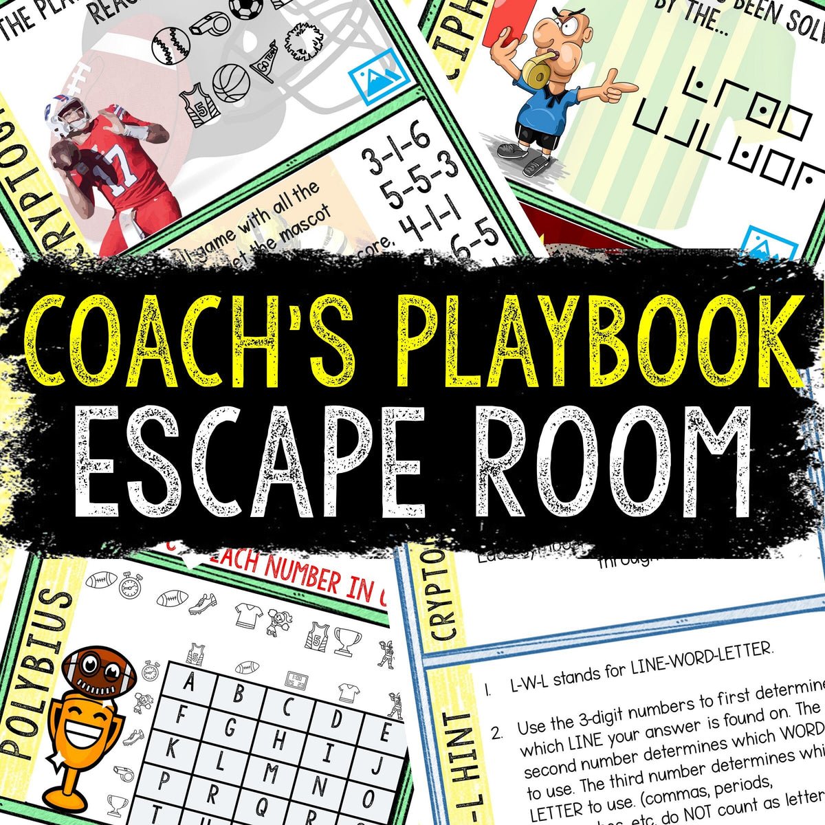 Escape Room for Kids - Printable Party Game – Football