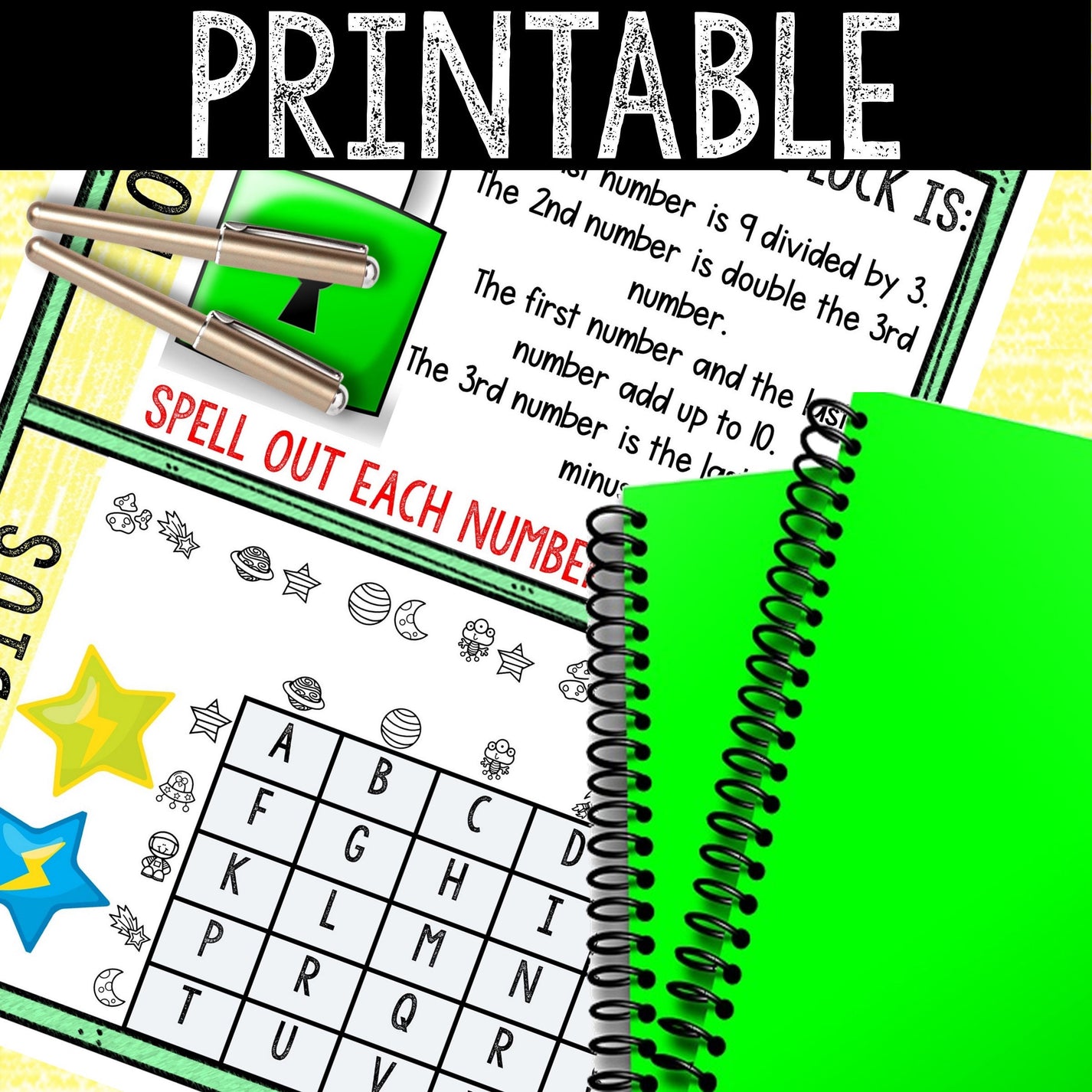 Escape Room for Kids - DIY Printable Game – Alien Invasion