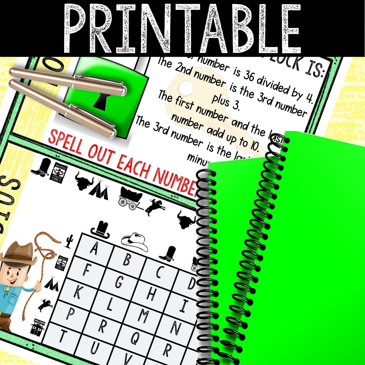Escape Room for Kids - Printable Party Game – Wild West