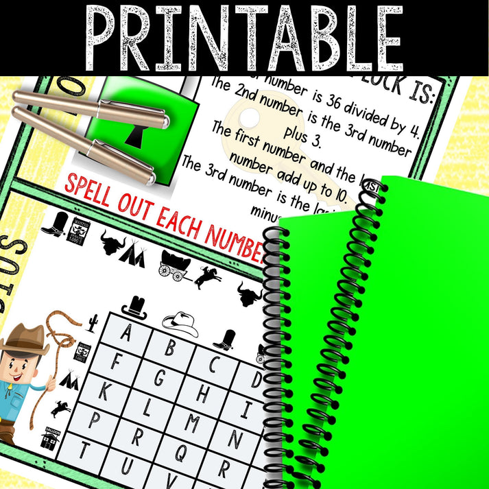 Escape Room for Kids - Printable Party Game – Wild West