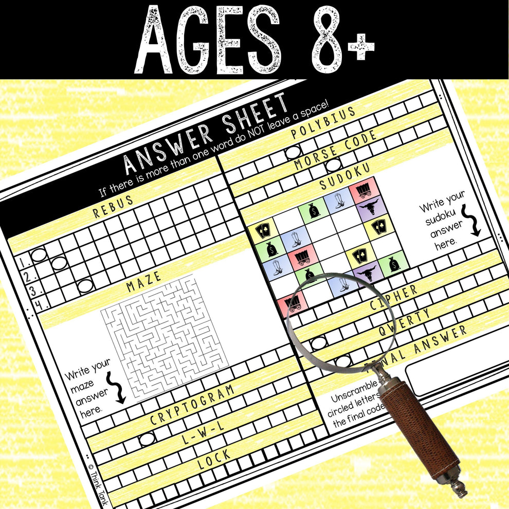 Escape Room for Kids - Printable Party Game – Wild West