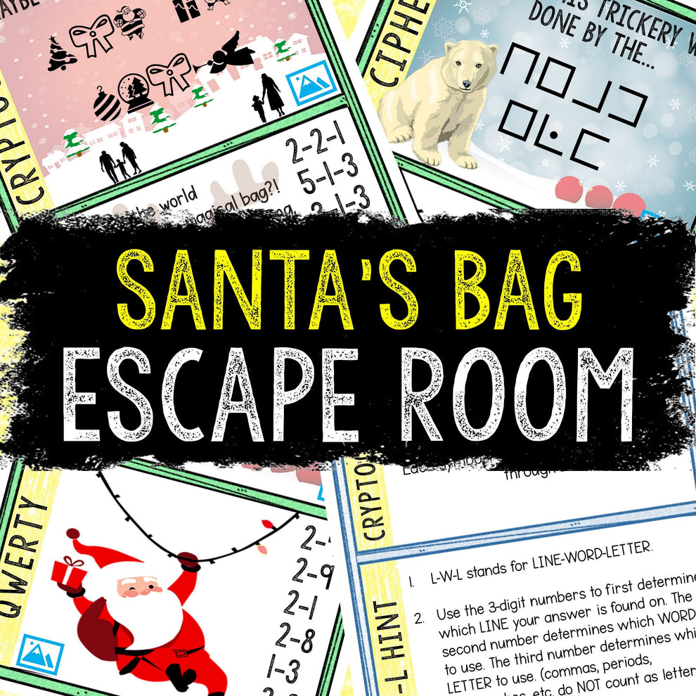 Christmas Escape Room for Kids - Printable Party Game –Santa