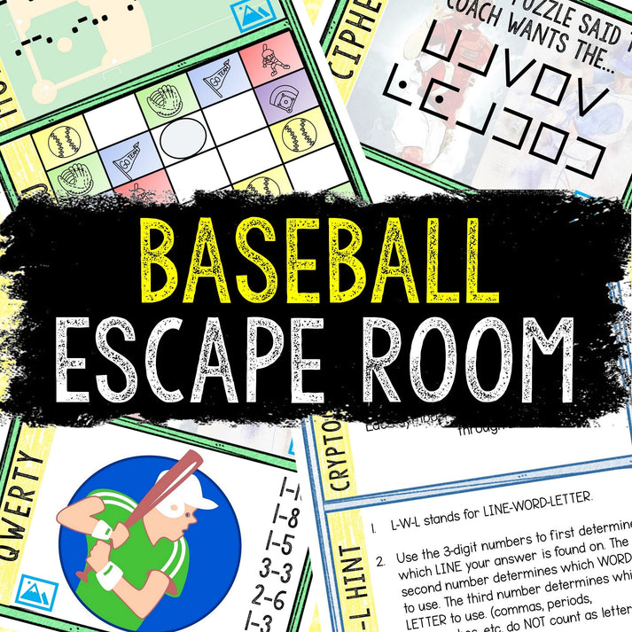Escape Room for Kids - Printable Party Game – Baseball