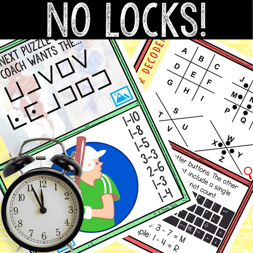 Escape Room for Kids - Printable Party Game – Baseball