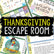 Thanksgiving Escape Room for Kids - Printable Party Game