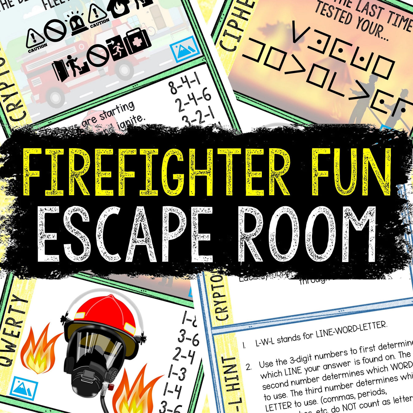 Escape Room for Kids - Printable Party Game – Firefighter
