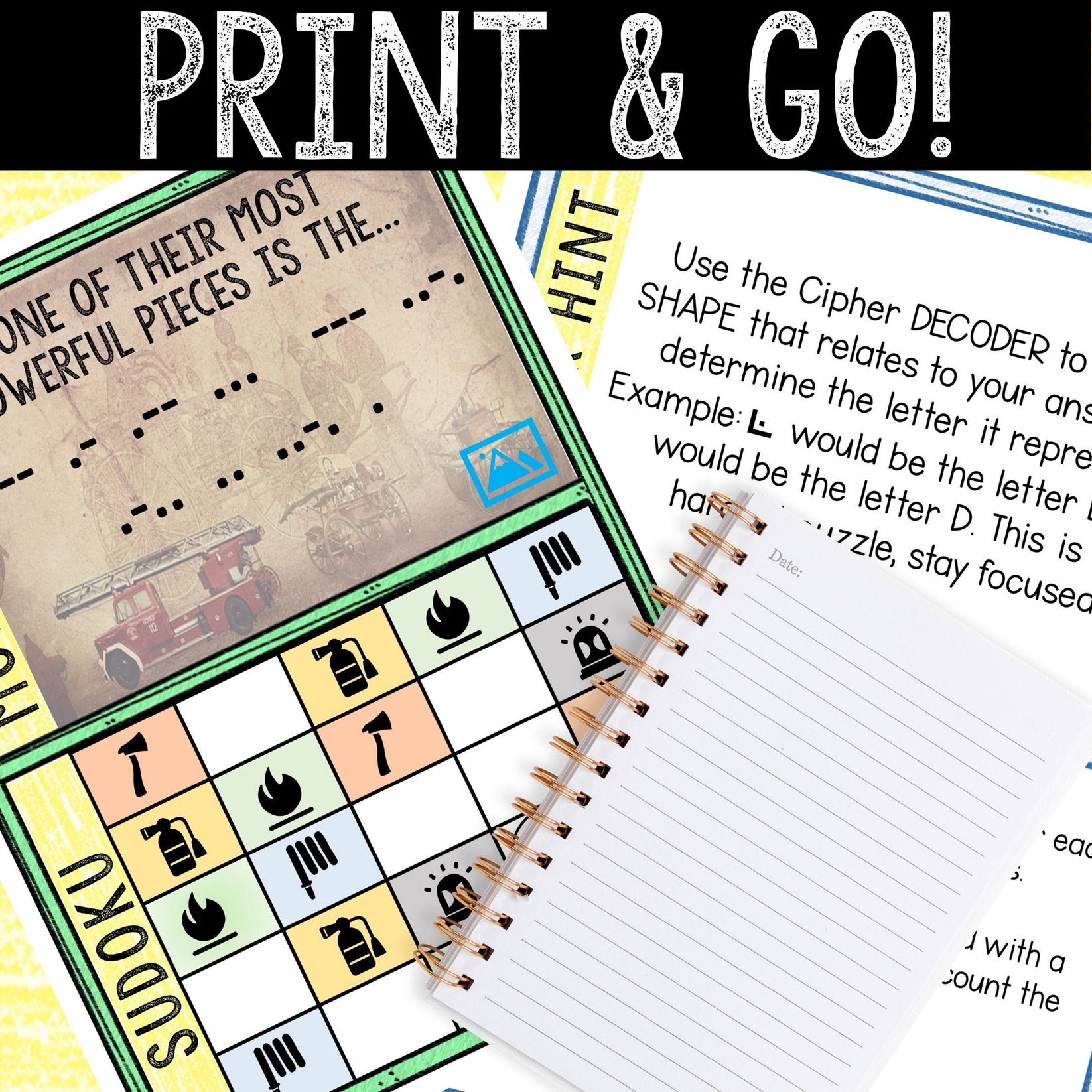 Escape Room for Kids - Printable Party Game – Firefighter