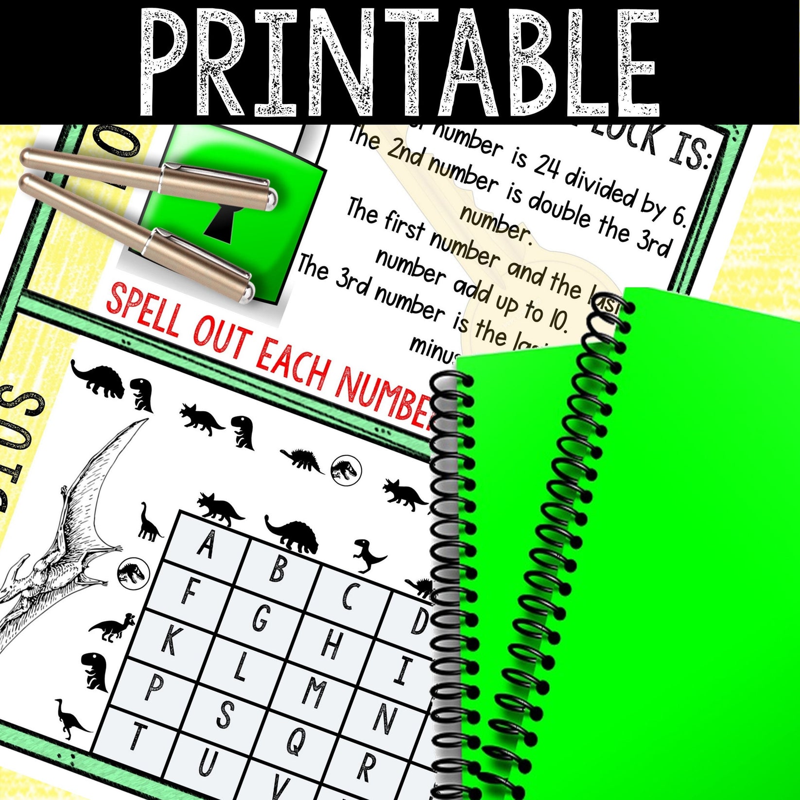 Escape Room for Kids - DIY Printable Game – Lost Dinosaur