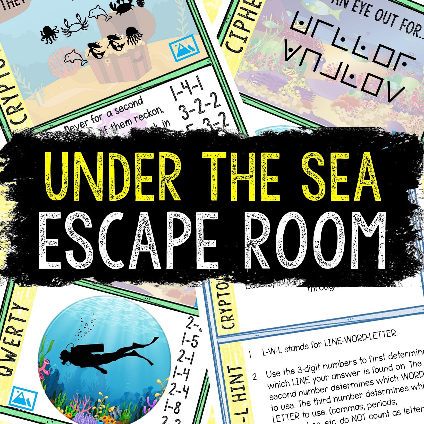 Escape Room for Kids - Printable Party Game – Under the Sea
