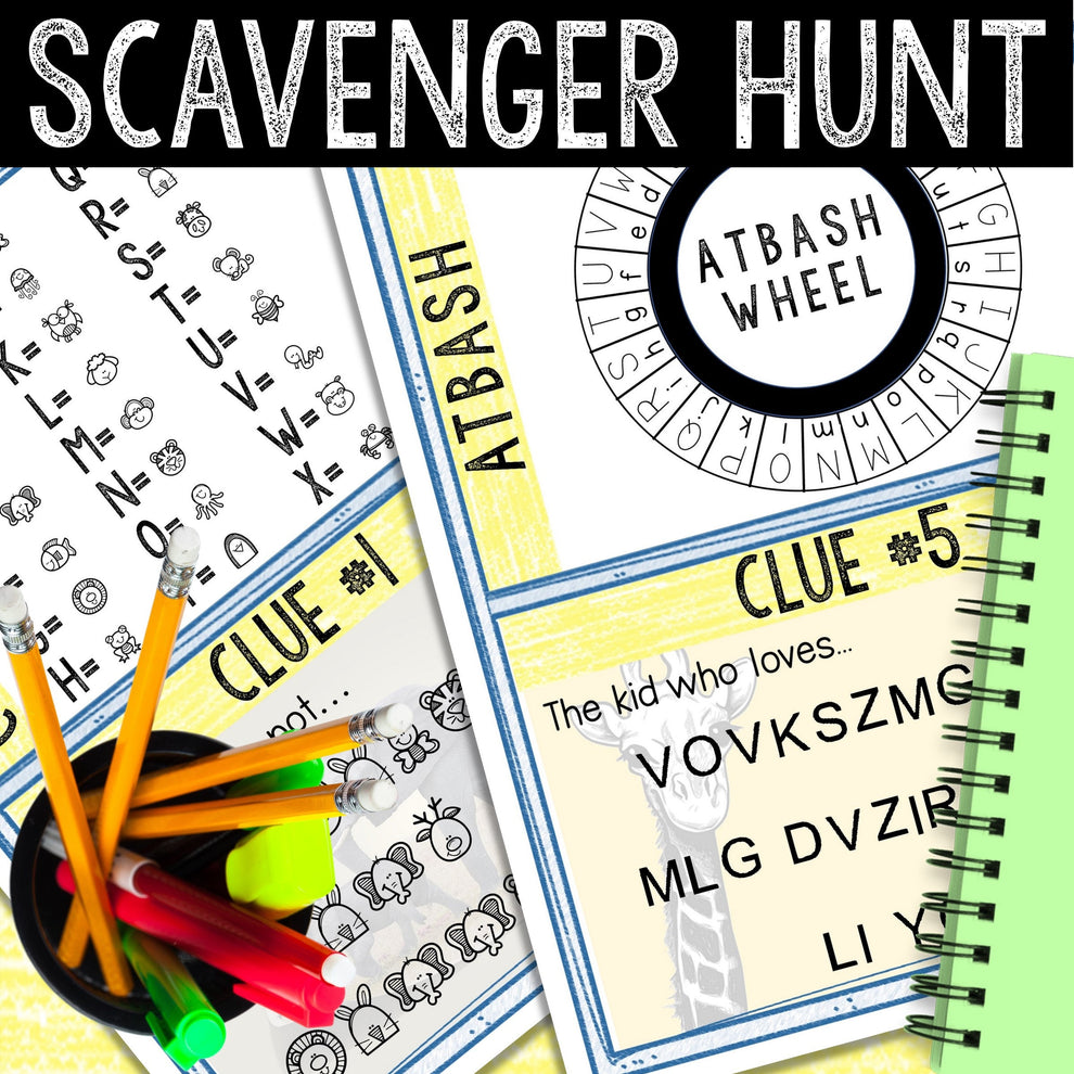 Logic Puzzle Scavenger Hunt Game for Kids - Zoo Visit