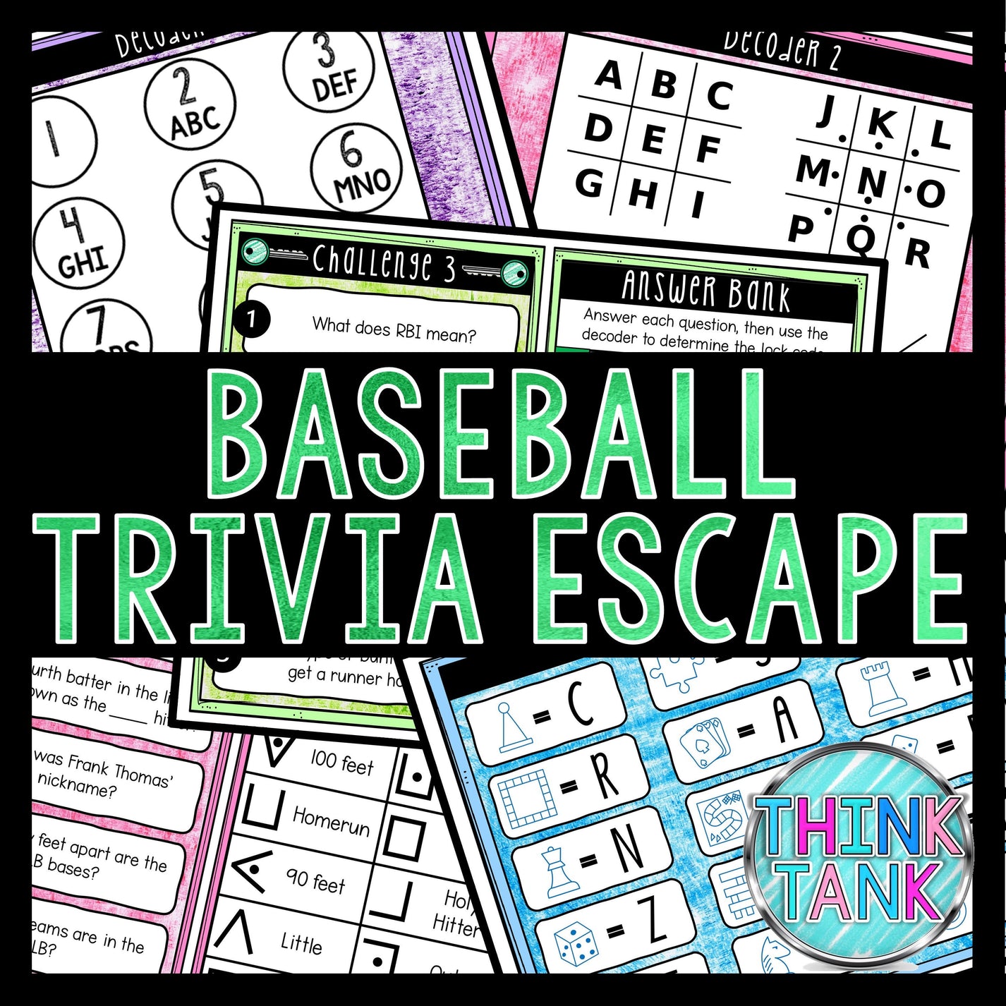 Baseball Trivia Game - Escape Room for Kids